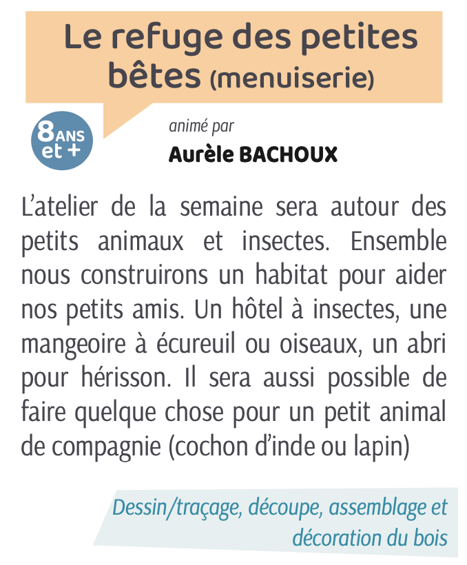 Stages enfants vacances - Les Bateliers